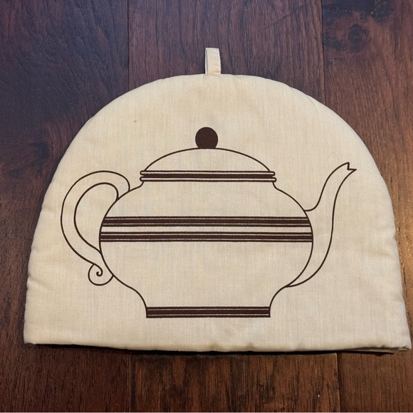Kitchen | Vintage Cream Insulated Tea Cosy Cozy With Brown Teapot ...